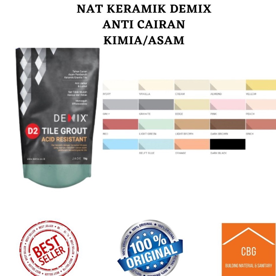Jual NAT KERAMIK DEMIX D2 ANTI CAIRAN KIMIAANTI ACID | Shopee Indonesia