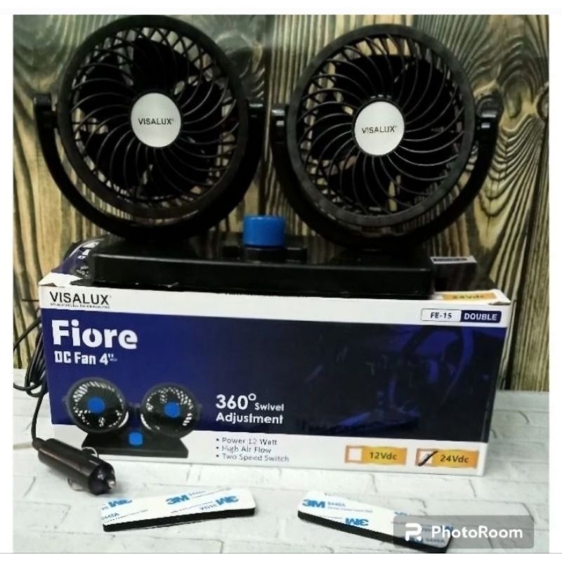 Jual Kipas MOBIL VISALUX FIORE DC 4" SINGLE/DOUBLE FAN (12 atau 24Vdc ...