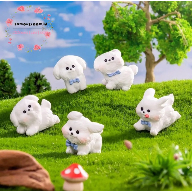 Jual Miniatur Pajangan Anjing Bichon Frise - Miniatur Ornamen Anjing ...