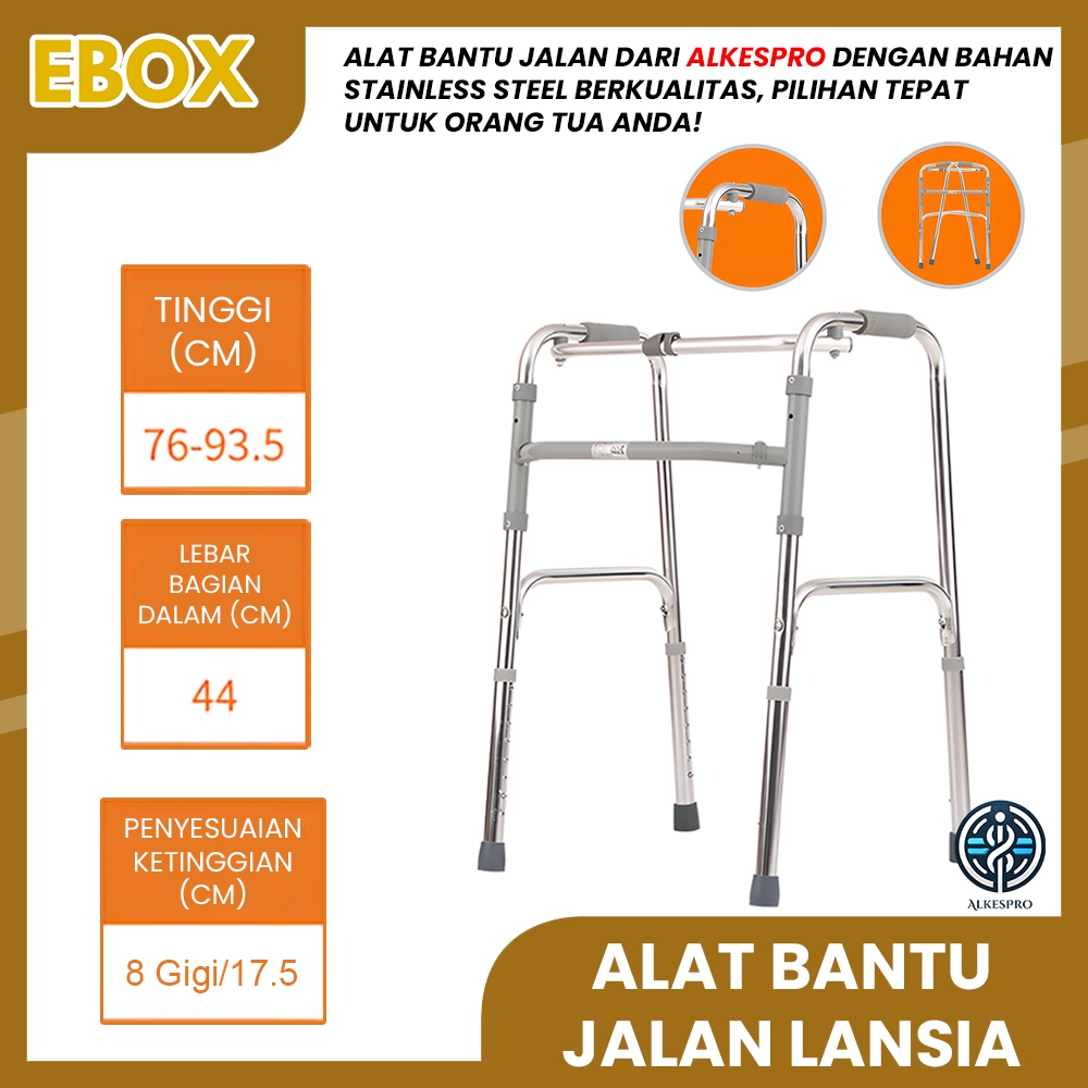 Jual EBOX Walker Alat Bantu Jalan Lansia Manula Tanpa Roda/Roda ...