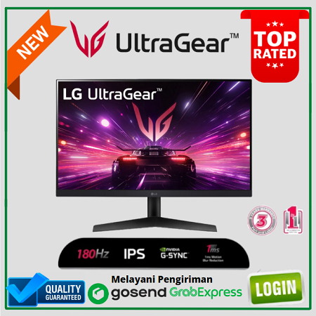 Jual LED Gaming Monitor LG UltraGear 24GS60F-B 24 Inch IPS Full HD 180Hz | Shopee Indonesia