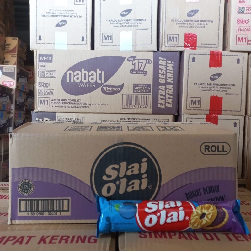 Jual slai olai roll 128 gram 1 dus isi 24 pcs | Shopee Indonesia
