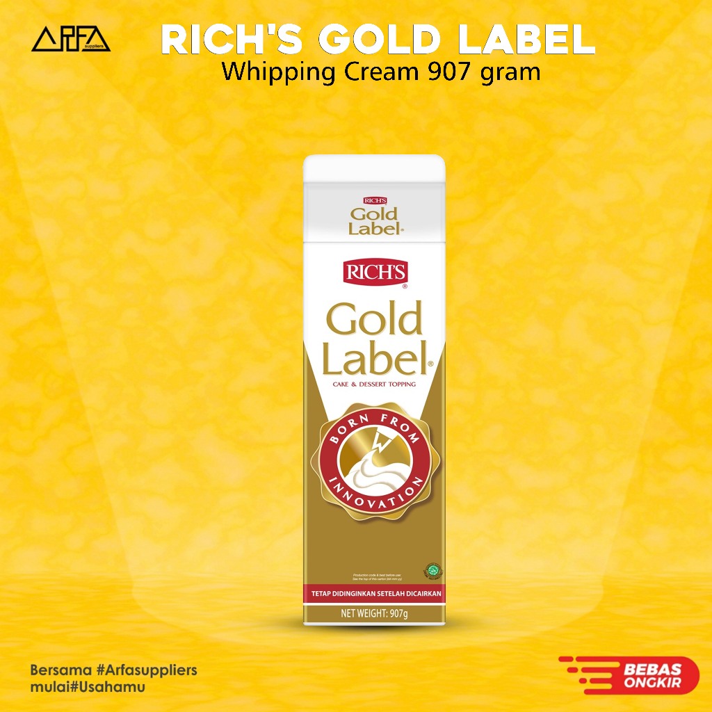 Jual Rich's Gold Label Whipping Cream 907 gram | Shopee Indonesia