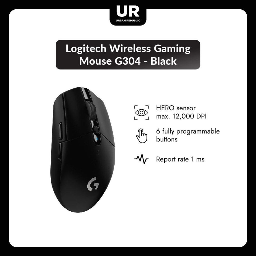 Jual Logitech Wireless Gaming Mouse G304 - Black | Shopee Indonesia