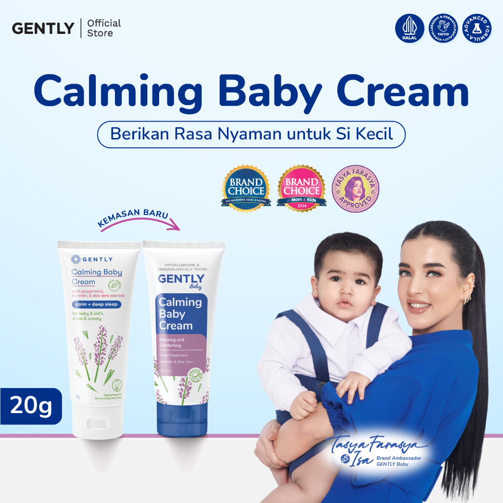 Jual GENTLY Calming Baby Cream 20 gr | Krim untuk Bayi Newborn | Shopee ...