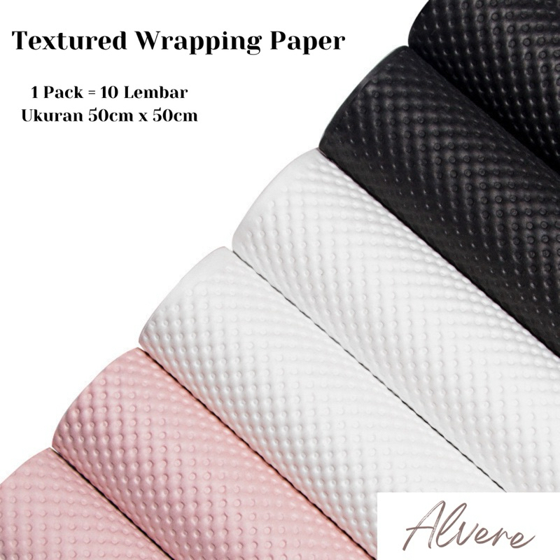 Jual Textured Wrapping Paper Kertas Bouquet Tekstur 3D Motif Dot 10 ...