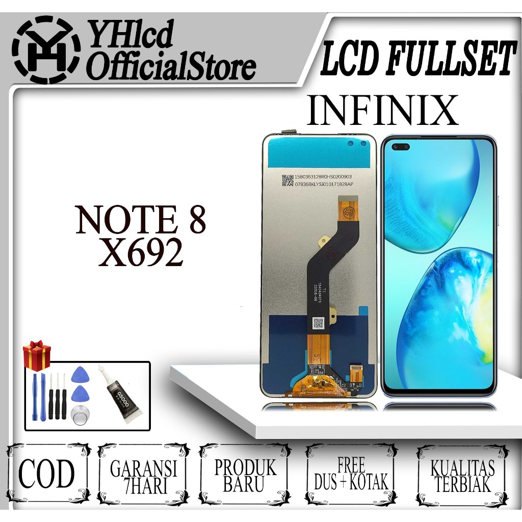 Jual LCD TOUCHSCREEN INFINIX NOTE 8 / X692 KUALITAS MUTU GLASS | Shopee Indonesia