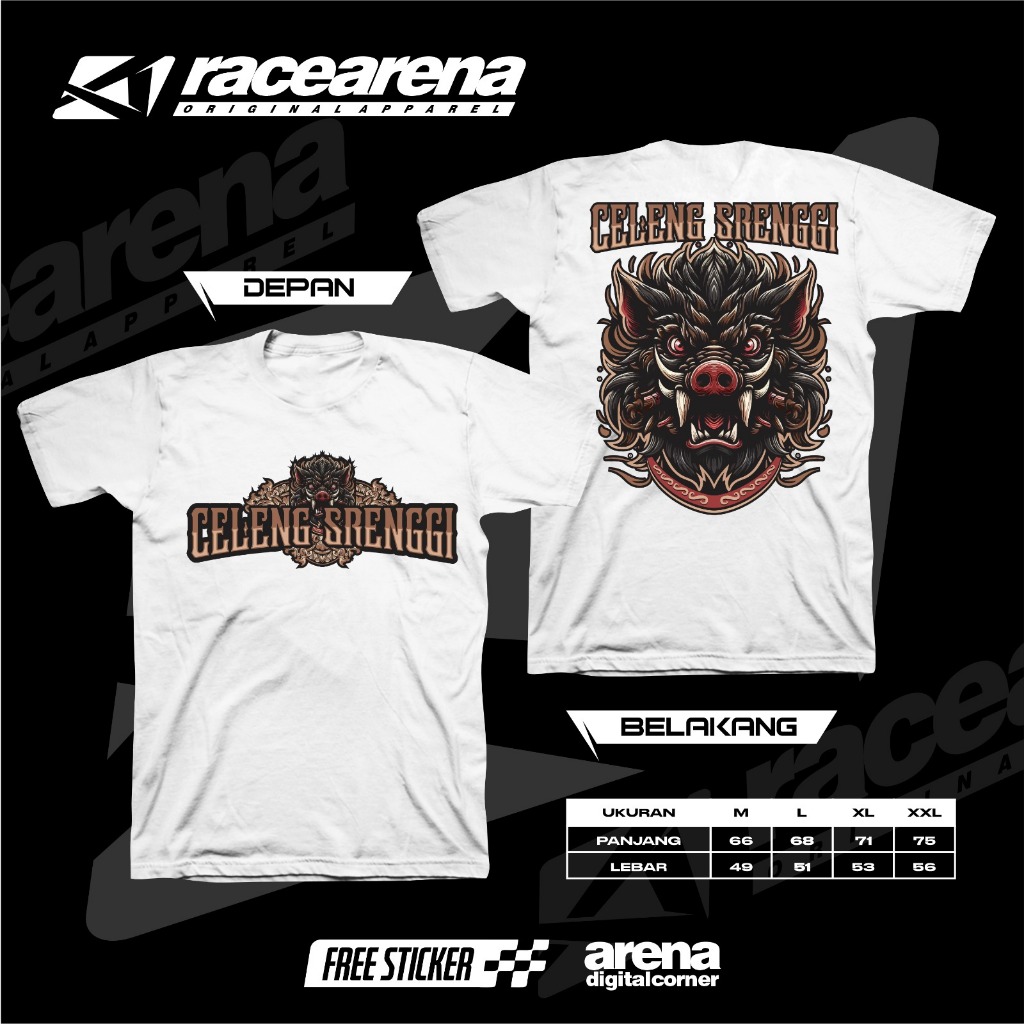 Jual kaos terbaru CELENG SRENGGI budaya jawa hobi balap race arena ...