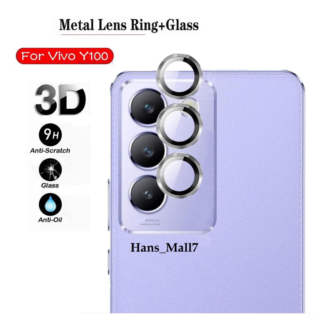 Jual 1 Set ! RING 3 Camera Full Frame Vivo Y29 Y100 Tempered kaca/Glass ...