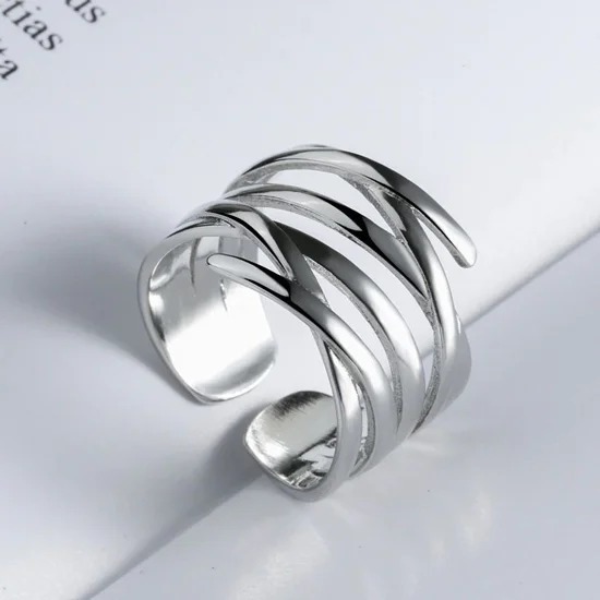 Jual RGSS-70S Janera In Sterling Silver Zig Zag Multi Layer Fashion ...