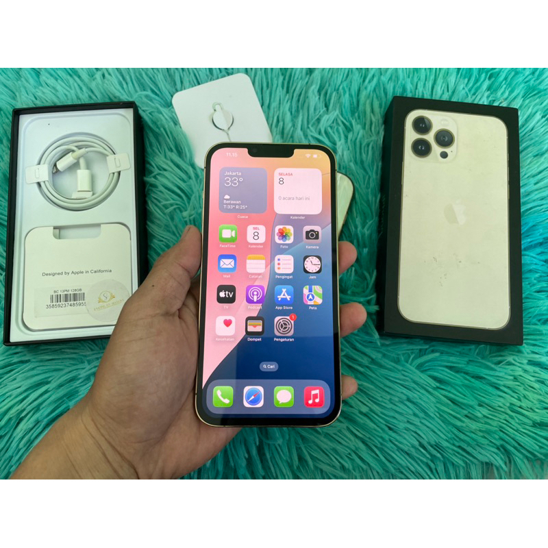 Jual IPHONE 13 PROMAX 128GB BEKAS BEACUKAI ORIGINAL SECOND | Shopee Indonesia