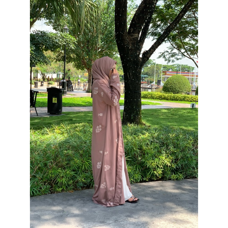 Jual ABAYA REMAJA AESTETIC HITAM MEWAH ELEGAN CORAK BORDIR BISA JADI ...