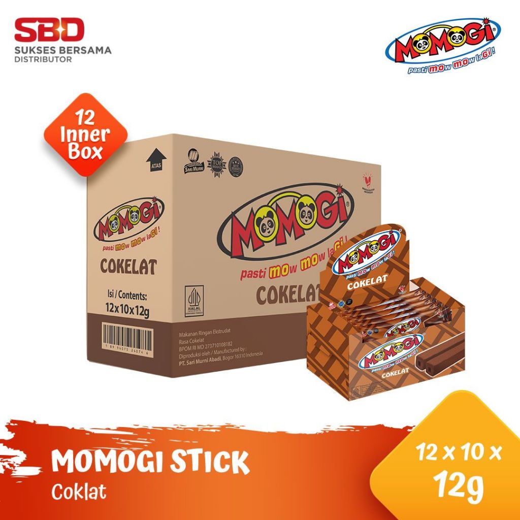 Jual Momogi Stick Coklat 12gr (1 Karton @ 12 Box) | Shopee Indonesia