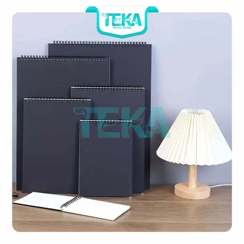 Jual Cover Hitam Watercolor Sketchbook Buku Gambar A6 A5 B5 Buku Sketsa ...