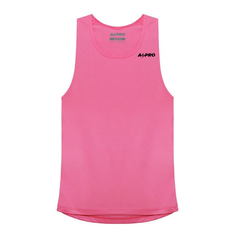Jual Aspro Women RACE Running Singlet Kaos Lari Wanita - Neon Pink ...