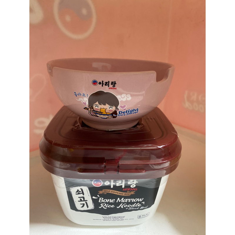 Jual Arirang Bone Marrow Rice Noodle Self cooking box FREE mangkuk ...