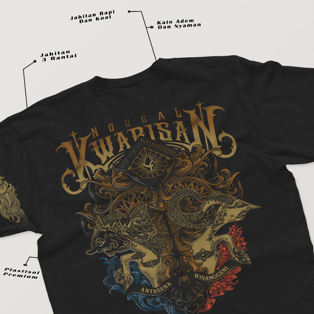 Jual PARAMESTI:Kaos Streetwear Jawa Motif Wayang Kulit Pakaian Lengan ...