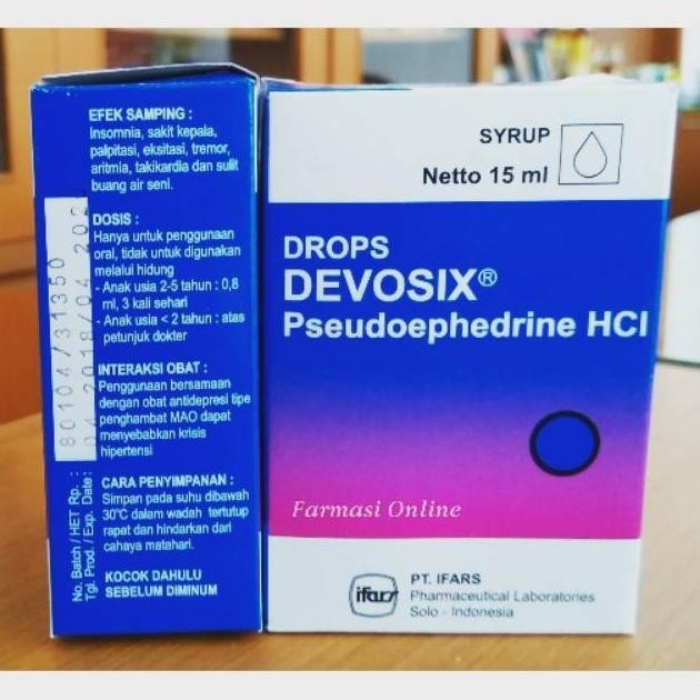 Jual Devosix 𝐃𝐫𝐨𝐩𝐬 𝐒𝐢𝐫𝐮𝐩 𝟏𝟓𝐌𝐋 - Meredakan Pilek dan Hidung Tersumbat ...