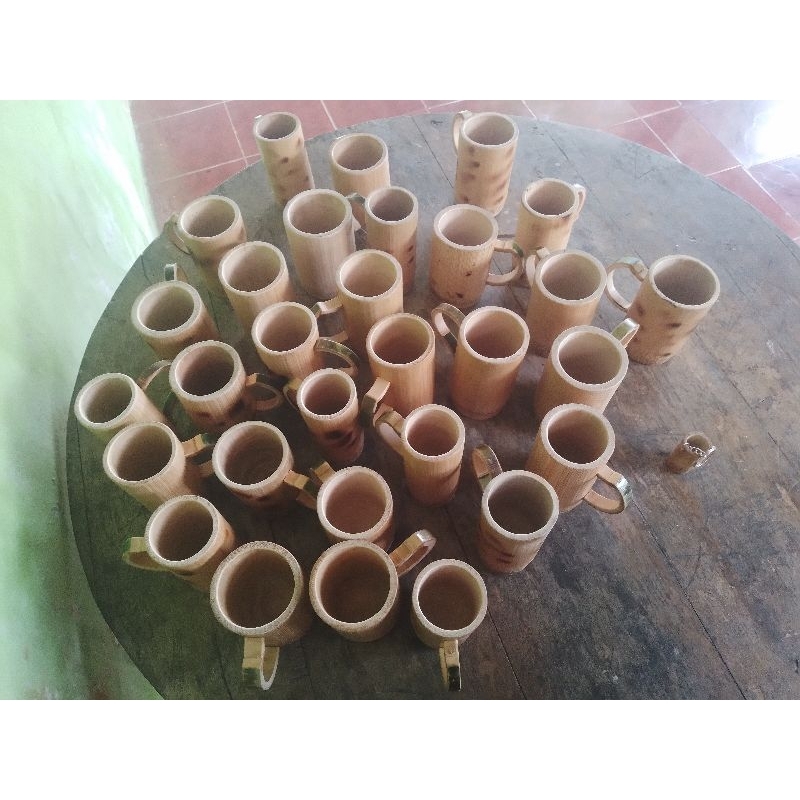 Jual gelas bambu jadul tradisiyonal cangkir bambu | Shopee Indonesia