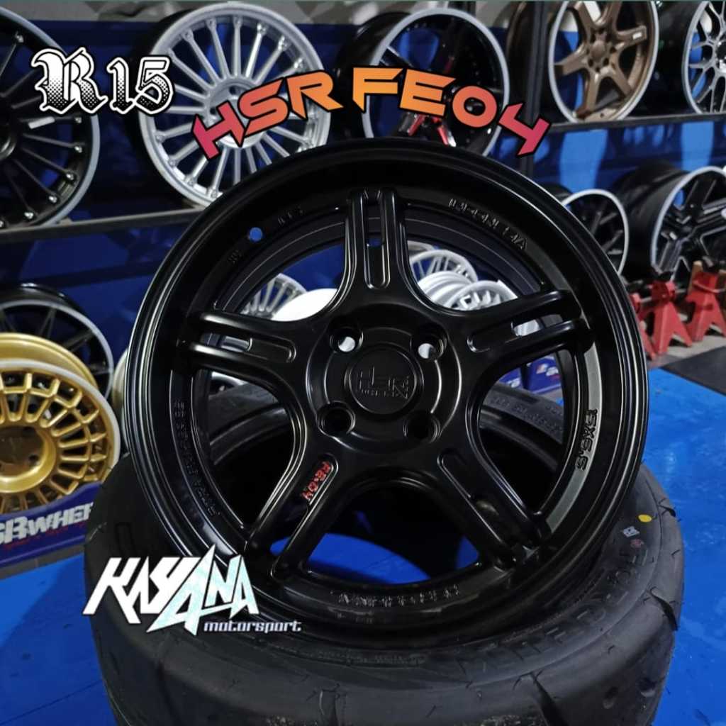 Jual Velg Mobil R15 Buat Brio Jazz Mobilio Velg Hsr Terbaru Pcd 4x100 Lebar 6,5 Black | Shopee ...