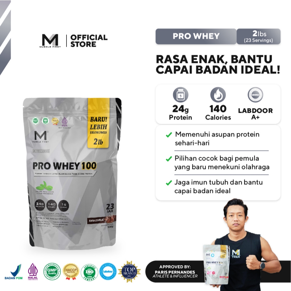 Jual [MUSCLE FIRST X EGGEL] Pro Whey 100 2lbs/900gr - Whey Protein ...