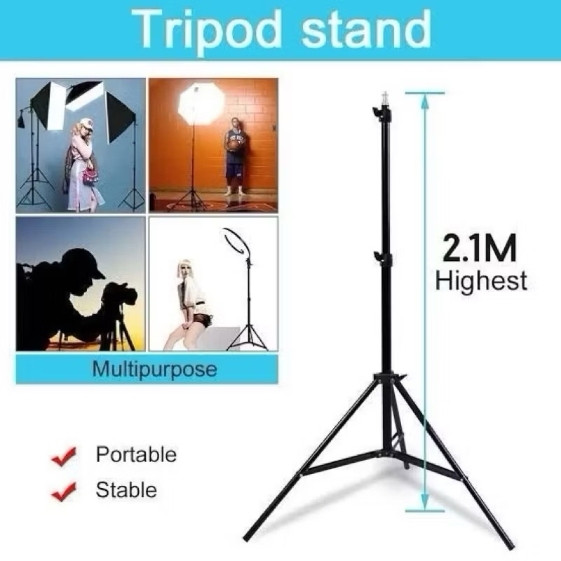 Jual Tripod Light Stand 2.1 Meter Stand Handphone 2.1 Meter | Shopee ...