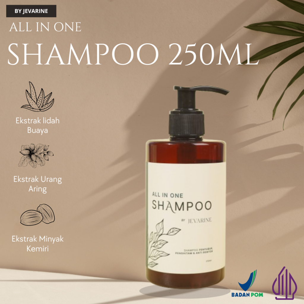 Jual Jevarine All In One Shampoo Anti Rontok Original Anti Ketombe Dan Penyubur Rambut 250Ml ...