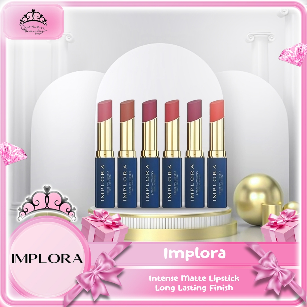 Jual IMPLORA Intense Matte Lipstick Long Lasting Finish | Shopee Indonesia