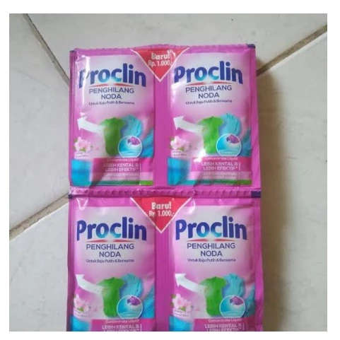 Jual PROCLIN PENGILANG NODA SACHET 1RENCENG ISI 24 PCS | Shopee Indonesia