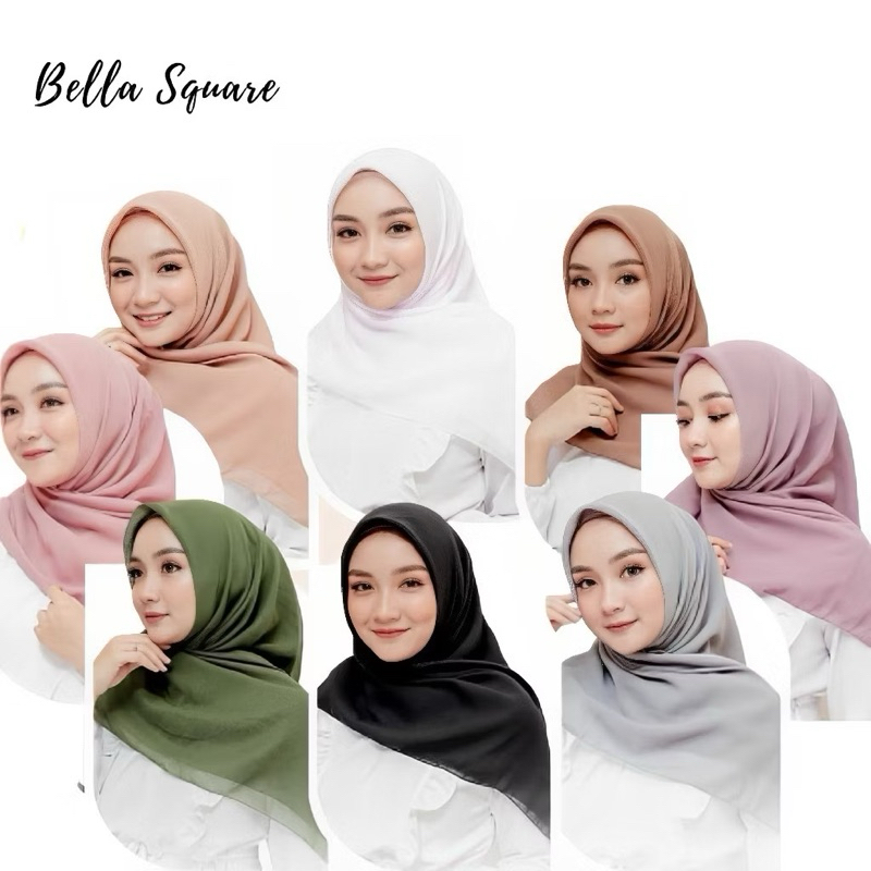 Jual BELLA SQUARE PREMIUM HIJAB 50 PILIHAN WARNA ANTI LETOY | Shopee Indonesia