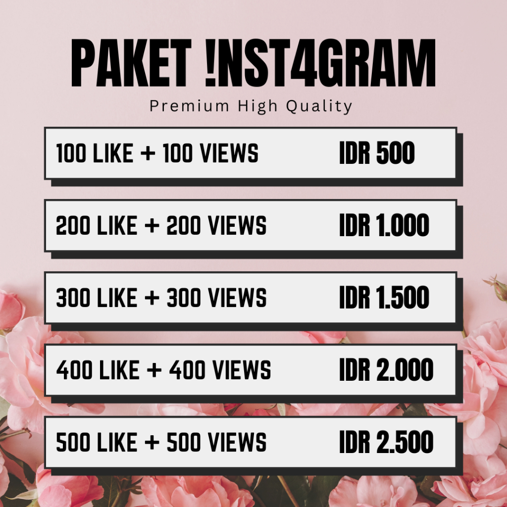 Jual Like Instagram Likes Instargam Permanen View Instagram Reels Instargam Permanen Bergaransi ...