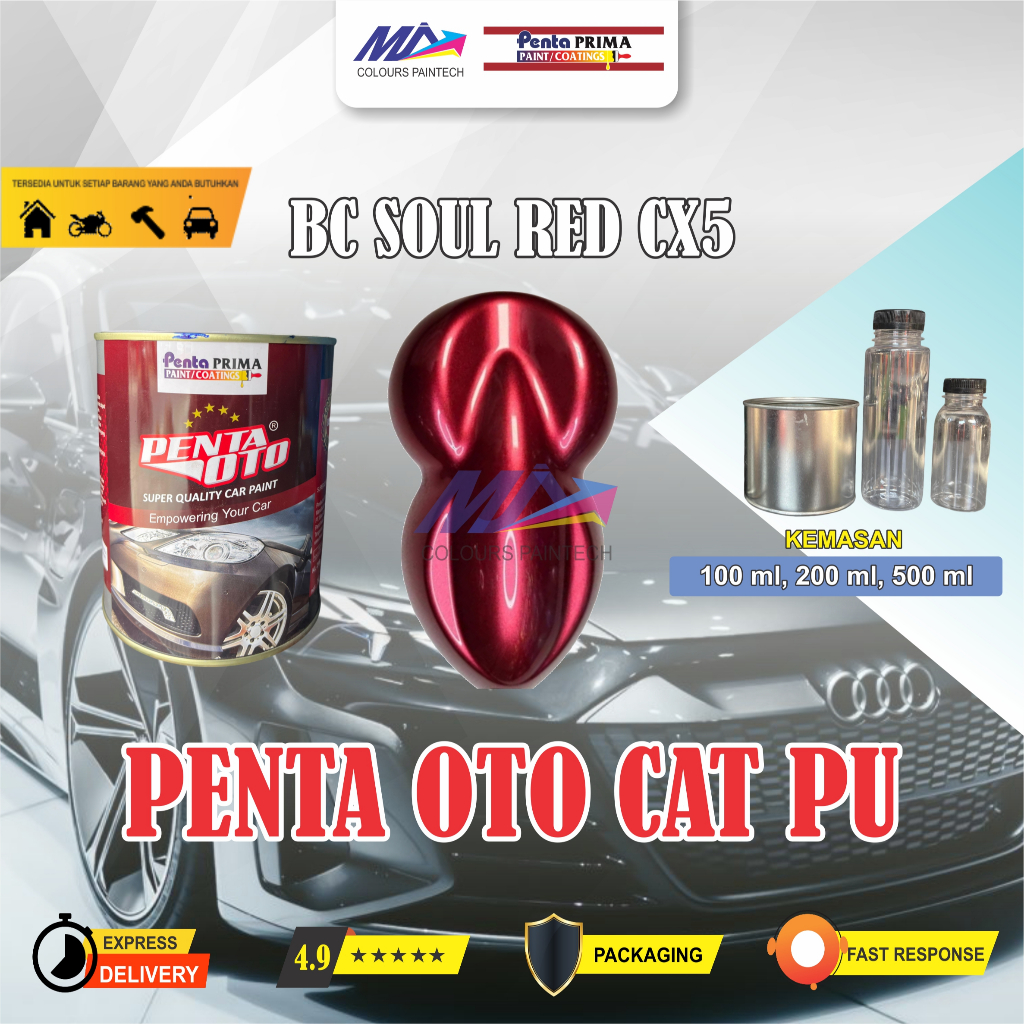 Jual Cat Penta Oto/Cat Duco PU MZ-3645 Red CX 5 Merah Mazda CX5 ECER ...