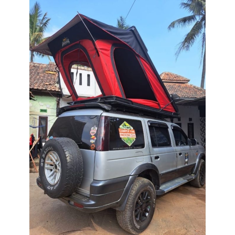 Jual Rooftop tent custom by TEJA GARAGE model hard case tenda di atas ...