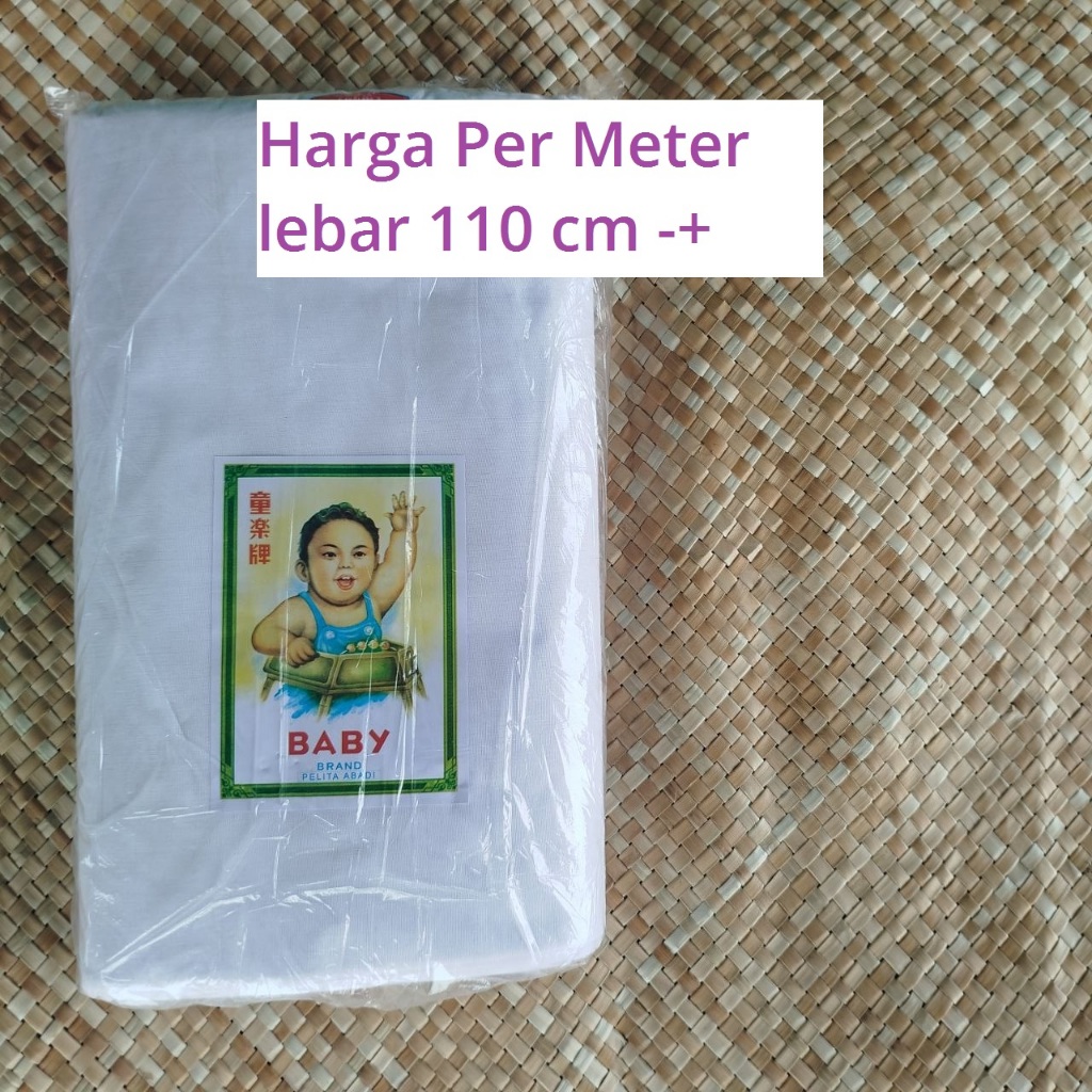 Jual Kain Mori Lebar 105/110 cm -+ Harga Per Meter Kain Putih Kain ...