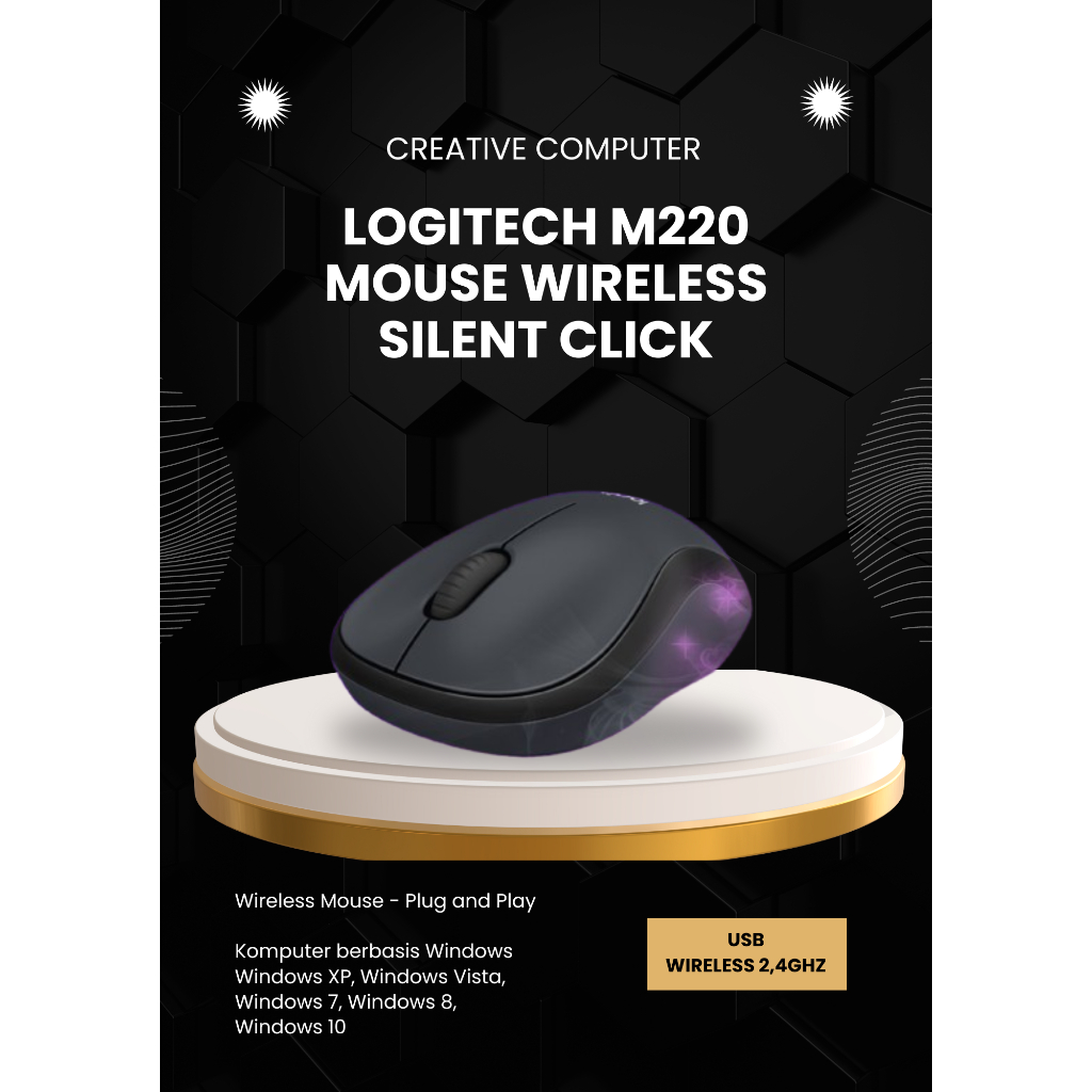 Jual Logitech M220 Mouse Wireless Silent Click | Shopee Indonesia