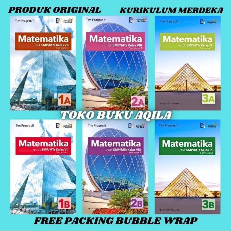 Jual Buku Matematika 1A 1B 2A 2B 3A 3B Kelas 7 8 9 SMP/MTs Semester 1 dan 2 Erlangga Kurikulum ...