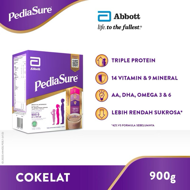 Jual PEDIASURE TRIPLESURE COKLAT 900gr UNTUK PERTUMBUHAN ANAK USIA 1-10 TAHUN - NUTRISI ...