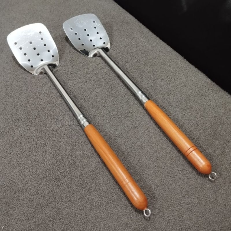 Jual Sodet Spatula Masak Sutil Stainless Steel Gagang Kayu Tebal ...