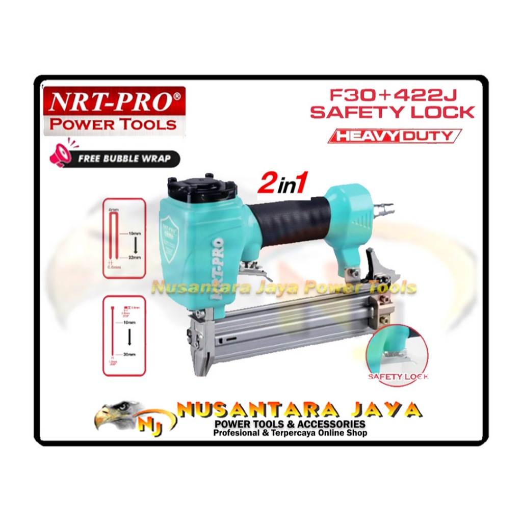 Jual NRT-PRO F 30 HD 422J Air Nail Gun Nailer Alat Paku Tembak Lurus U Staples Angin Mesin F30 ...