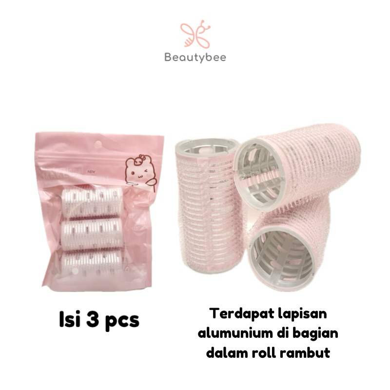 Jual BEAUTYBEE ROLL RAMBUT VELCRO LAPISAN ALUMUNIUM ALA KOREA ISI 3 ...