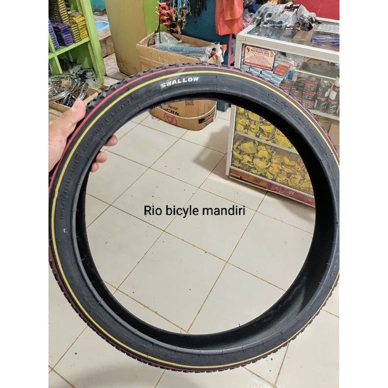 Jual BAN LUAR DAN DALAM SEPEDA MREK SWALLOW RING 20 X 1.75 | Shopee Indonesia