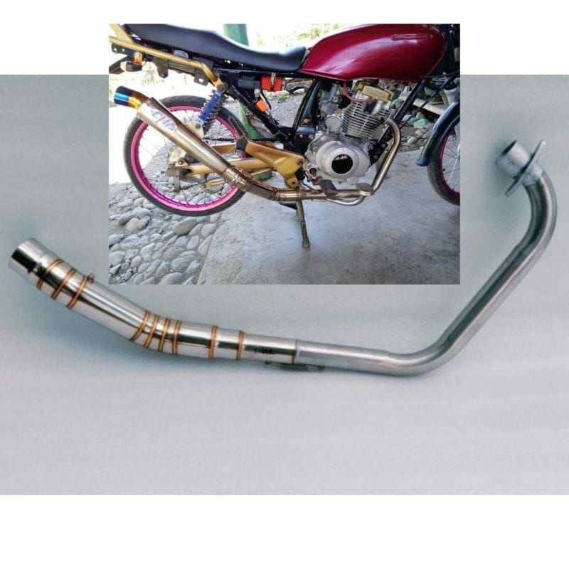 Jual Stainless big elbow Rusi tc 125 150 skygo 125 150 175 tmx 125 155 ...