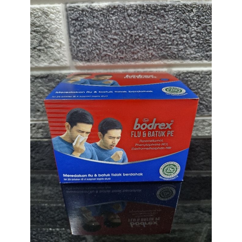 Jual BODREX FLU & BATUK PE (BIRU) BOX ISI 25 STRIP @4 BLISTER (100 ...