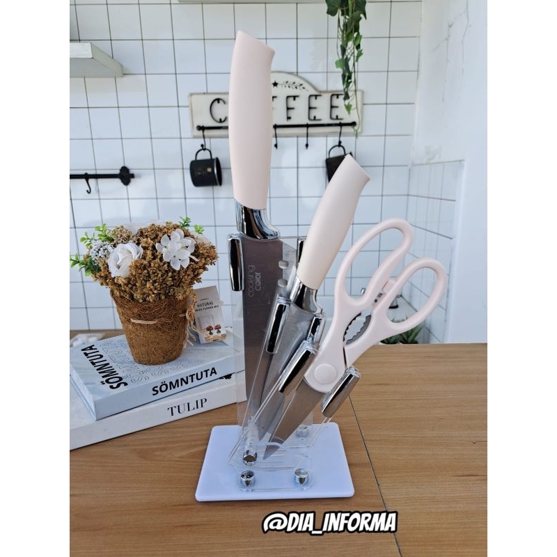 Jual Knife Set with stand | Shopee Indonesia