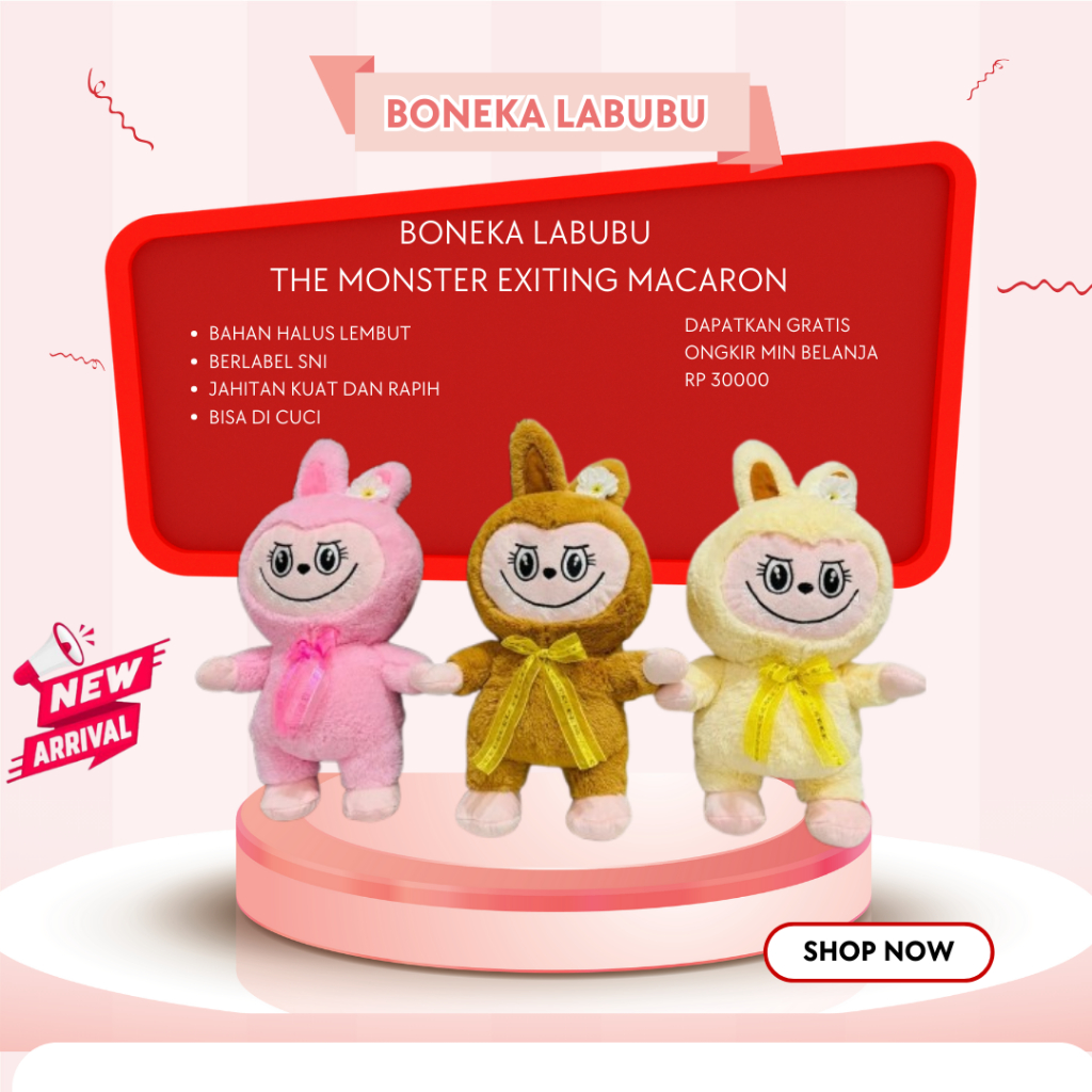 Jual Boneka Labubu Murah The Monster Exiting Macaroon vynil face ...