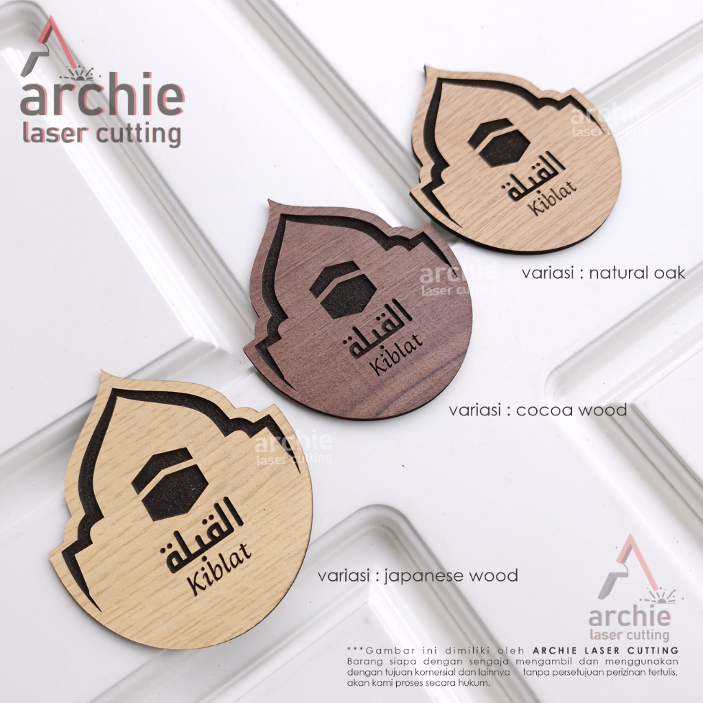 Jual Penanda Kiblat Kayu / Sign Board Kiblat Signage | Shopee Indonesia