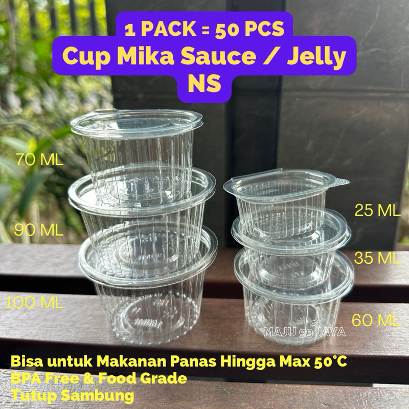Jual (50 PCS) Cup Mika NS Sambal / Jelly 25ml 35ml 60 ml 70ml 90ml ...