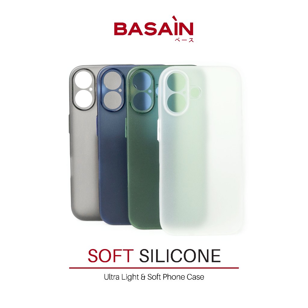 Jual BASAIN Casing iPhone 16/Plus/Pro/Max Soft Silicone 2.0 Case ...