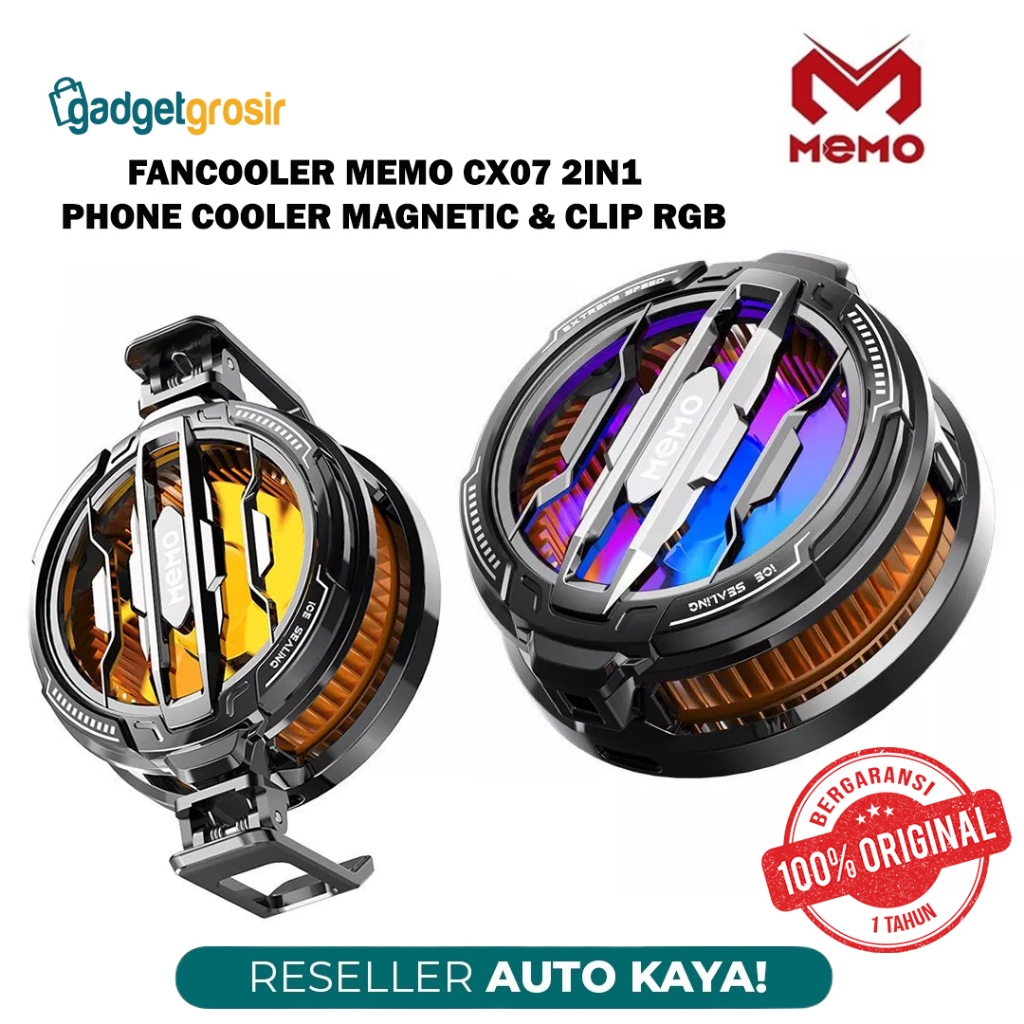 Jual MEMO CX07 Cooling Fan Phone Cooler 2in1 Magnetic & Clip Jepit ...