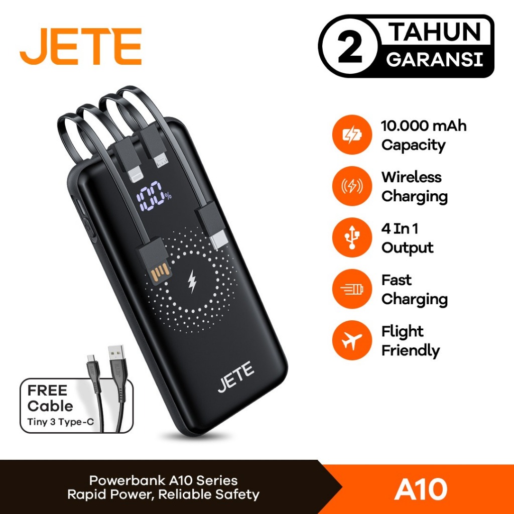 Jual JETE Powerbank A10 10000mAh Wireless Magnetic 22.5W Fast Charging ...